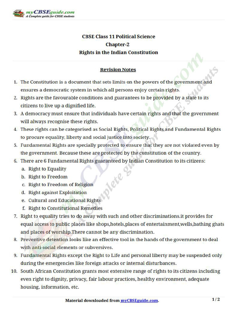 11 Pol Science b1 Ch2 | PDF