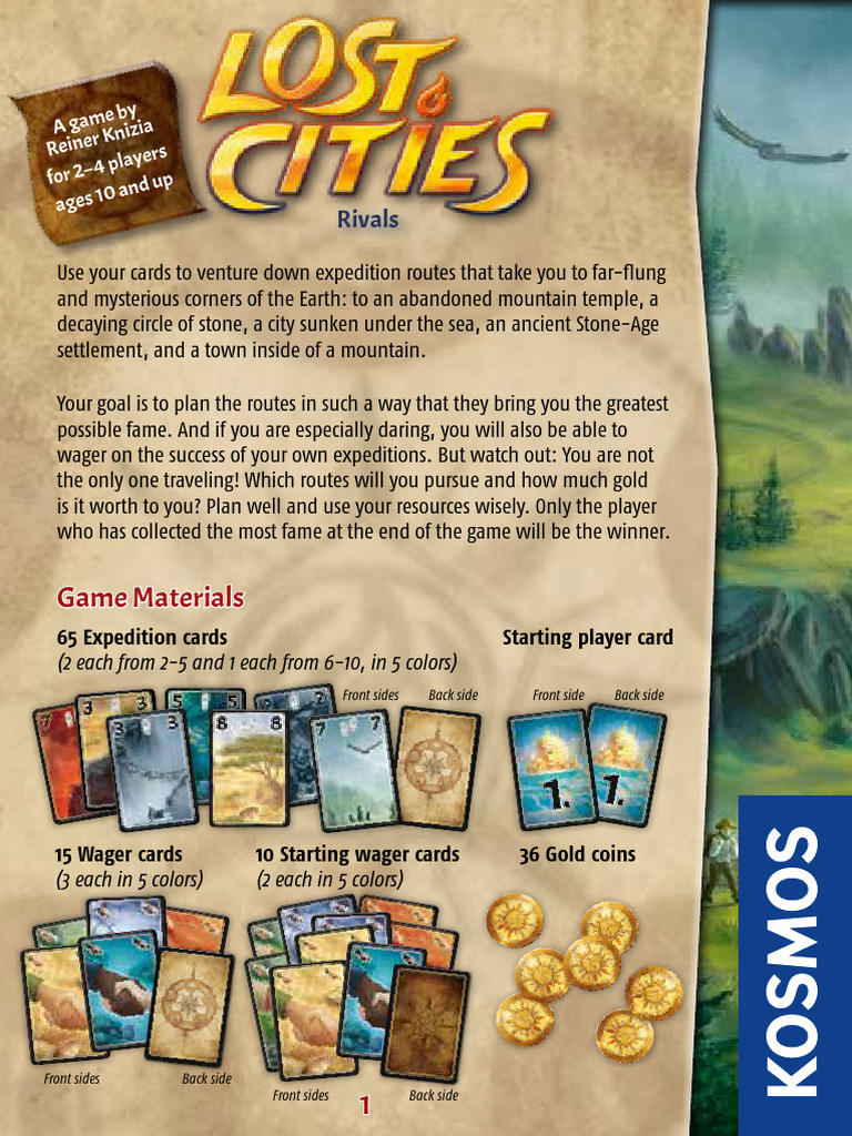 Lost Cities Rivals Manual | PDF | Auction | Games Of Chance