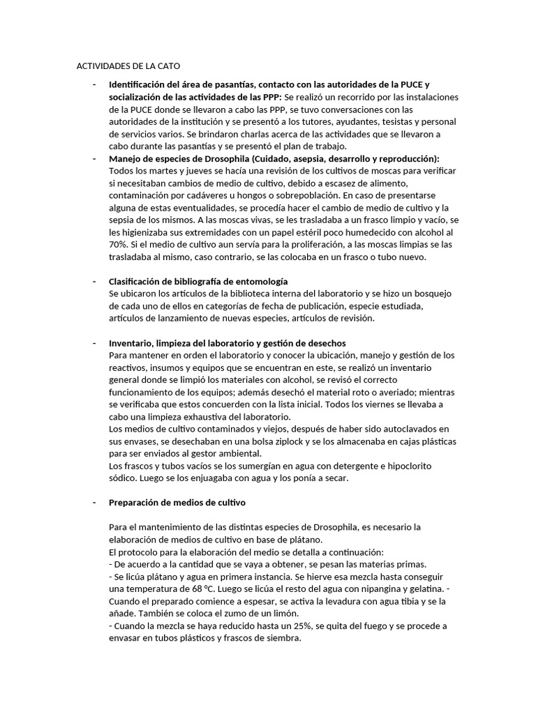 Actividades de La Cato | PDF | Cromosoma | Agua