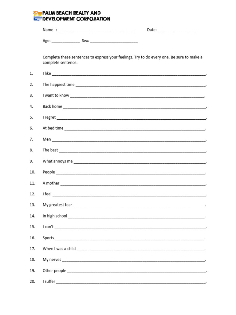 EXAM Fill in The Blanks Realty | PDF