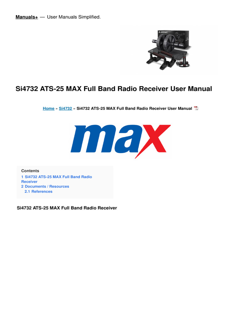 Ats 25 Max Full Band Radio Receiver Manual | PDF