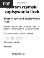 Znaki Rzymskie Kartkówka | PDF