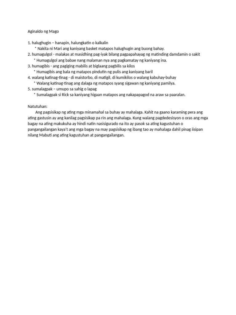 Aginaldo ng Mago | PDF