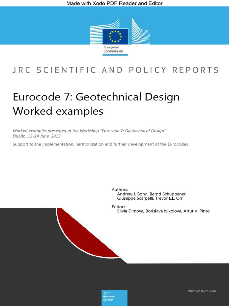 Eurocode 7 Geotechnical Design Worked Examples 2013 06 Ws Geo 1 | PDF ...