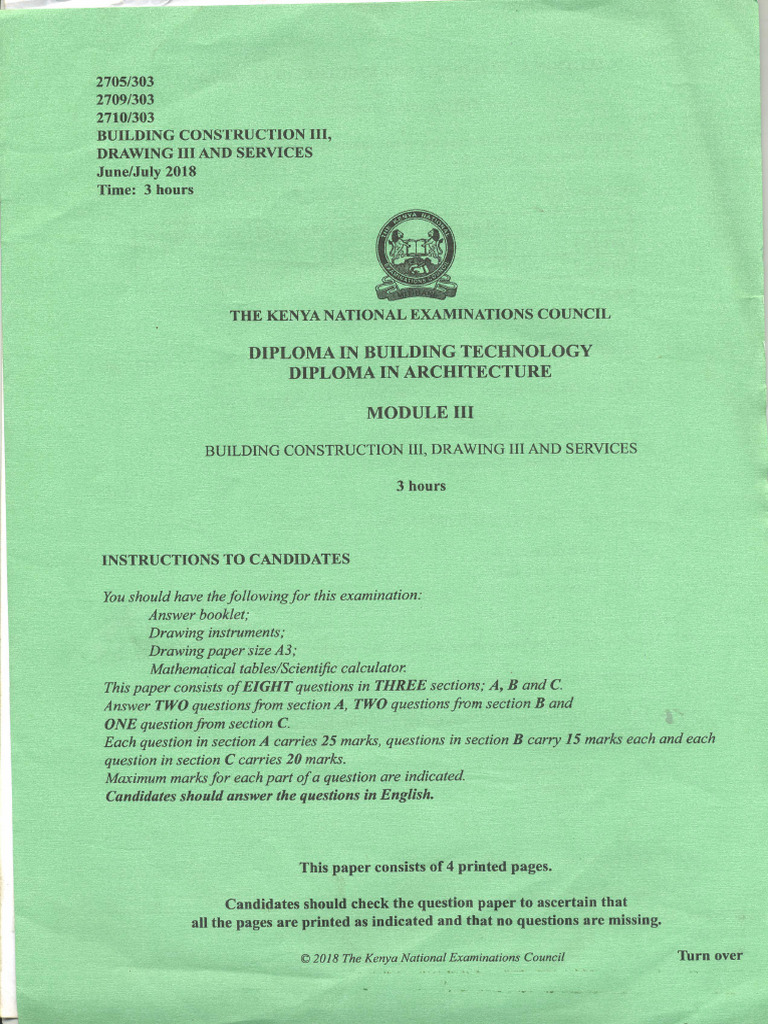 Building Construction III, Drawing III and Services Module III July 2018 | PDF