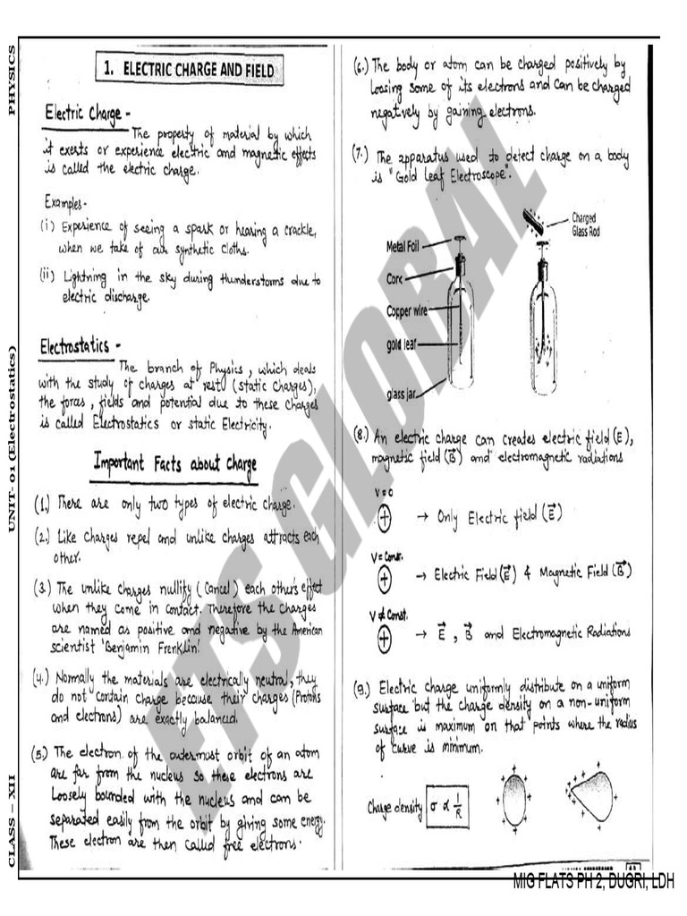 Class 12 Physics Notes | PDF | Physical Phenomena | Materials