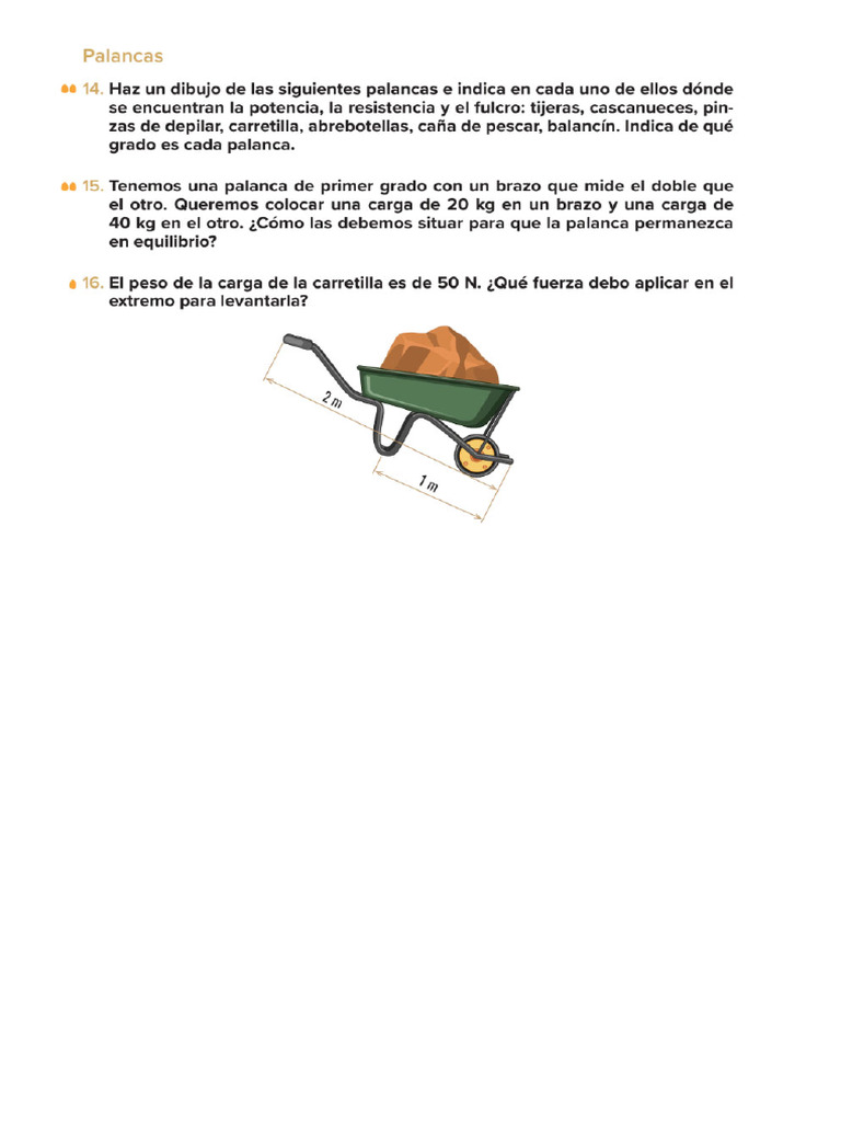 Ejercicios_palancas | PDF