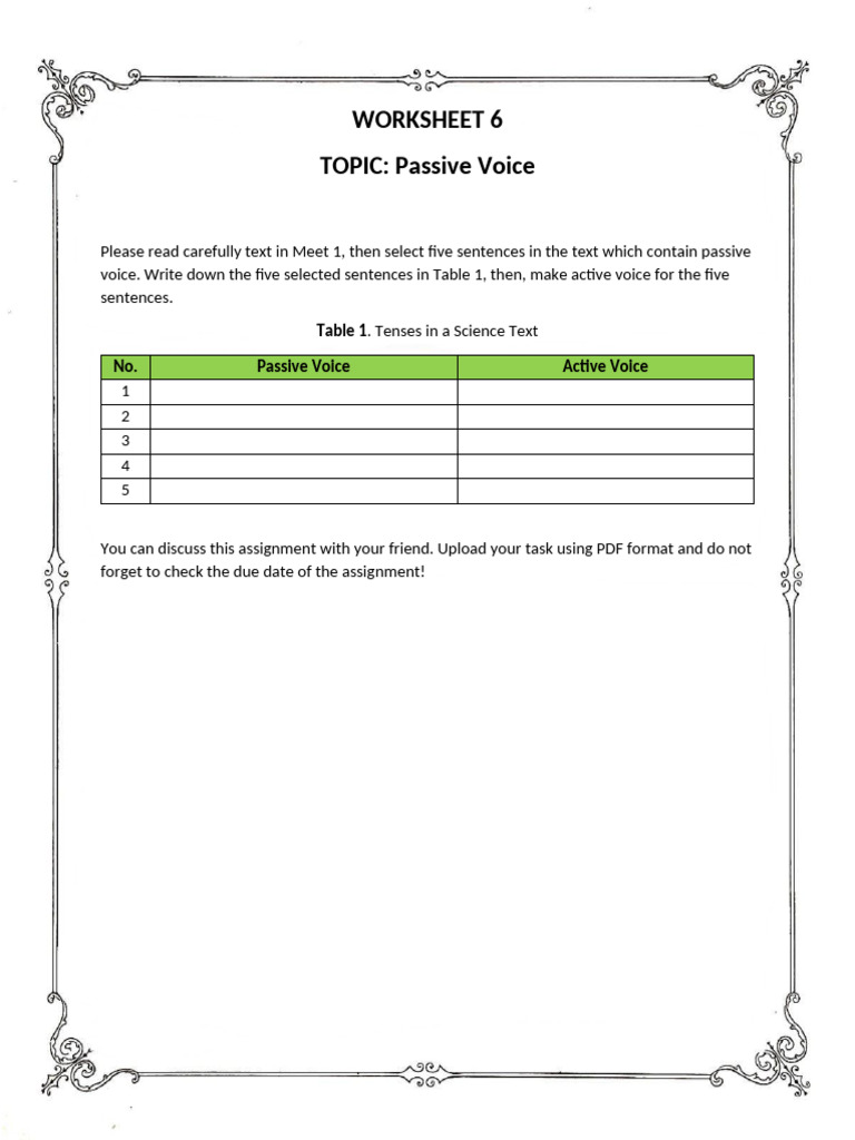 Worksheet 6 - 2023 | PDF