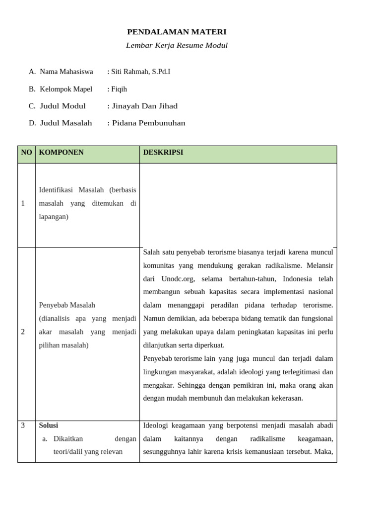 Lk- Resume Pendalaman Materi Ppg 2022 | PDF
