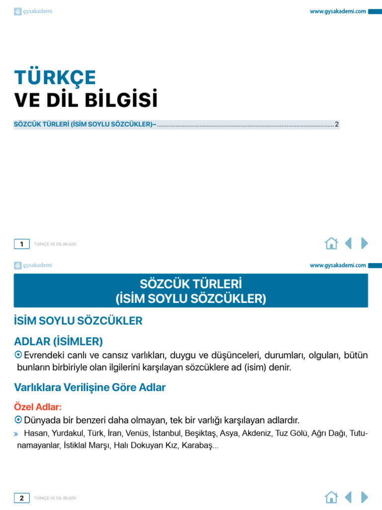 Turkce Sozcuk Turleri | PDF