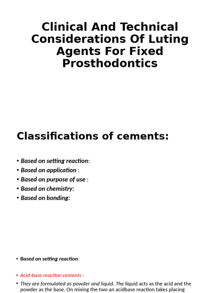 Luting | PDF | Chemical Substances | Physical Sciences