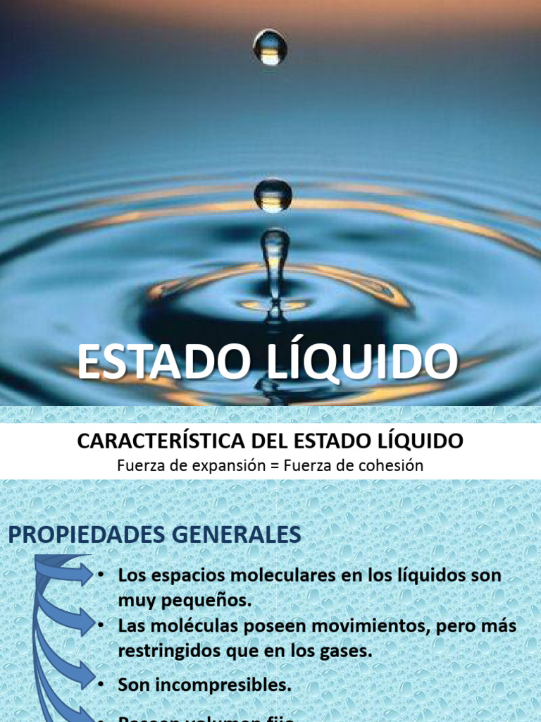 Estado Líquido | PDF | Evaporación | Líquidos