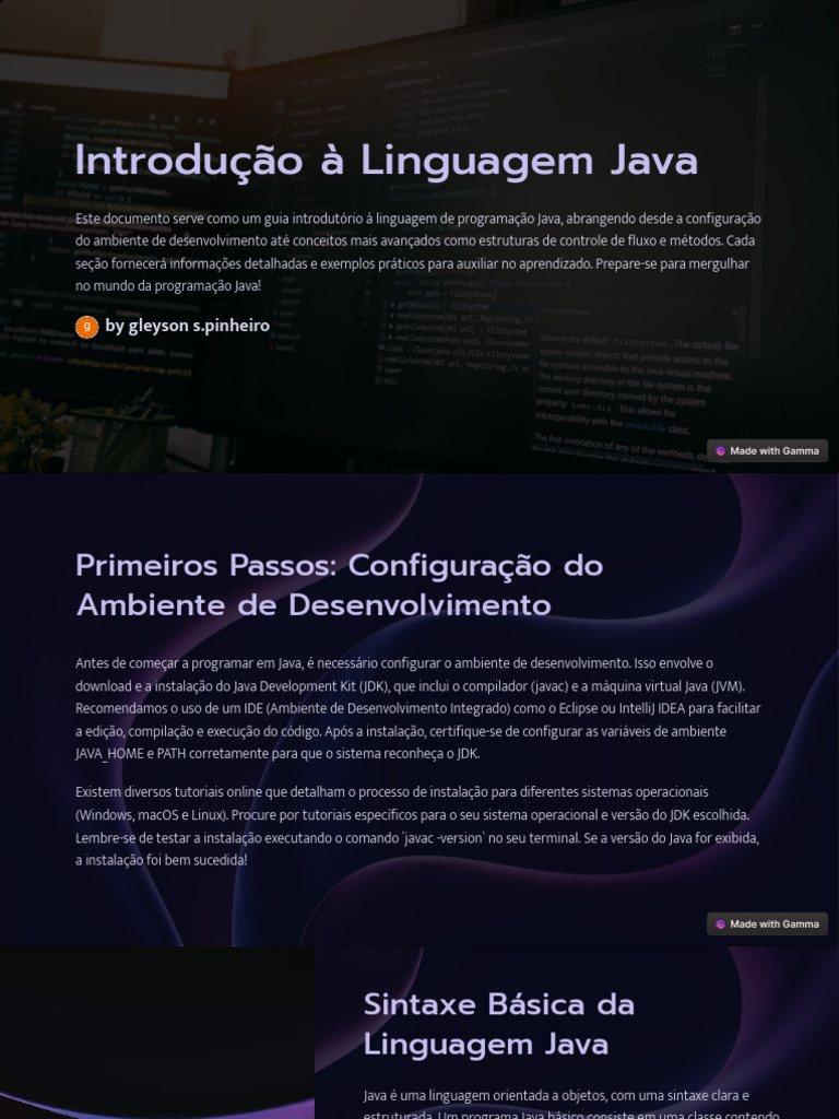 Introducao A Linguagem Java | PDF | Java (linguagem de programação ...