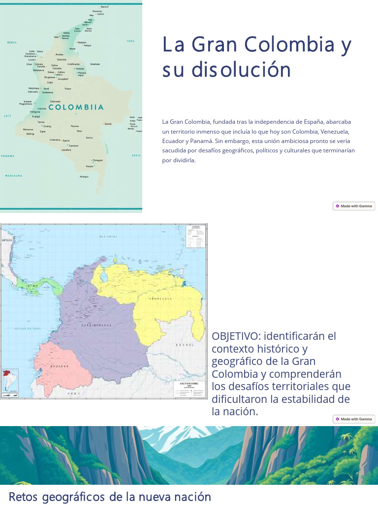 Desafíos de la Gran Colombia y su disolución | PDF | Colombia ...