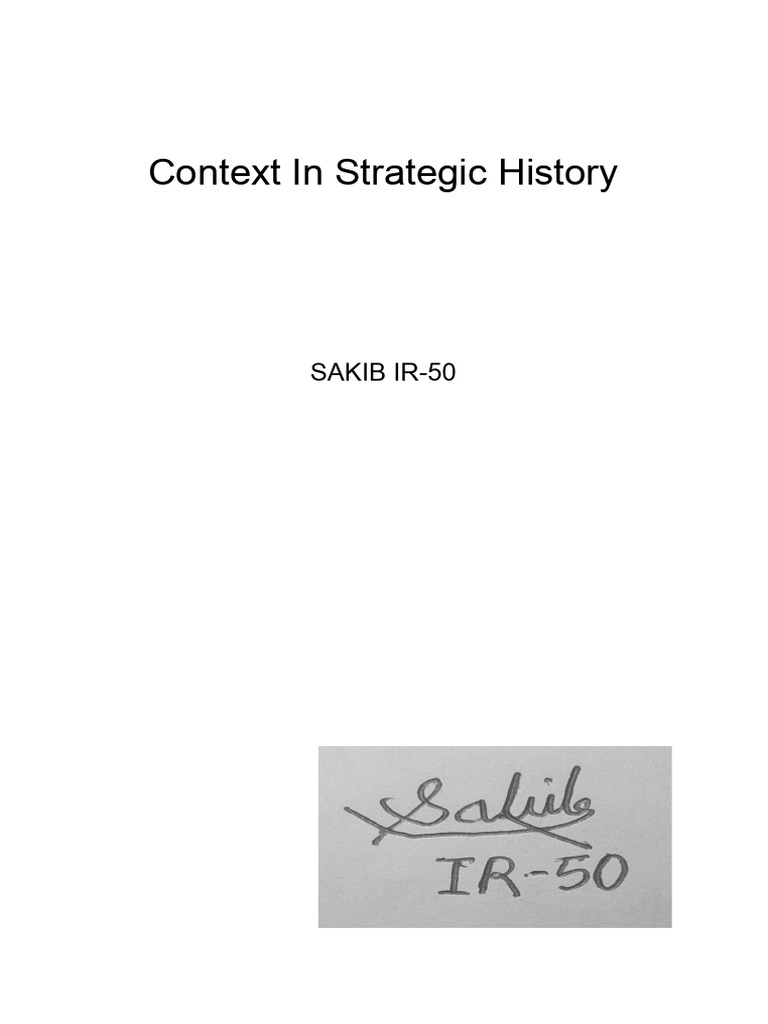 Context in Strategic History | PDF