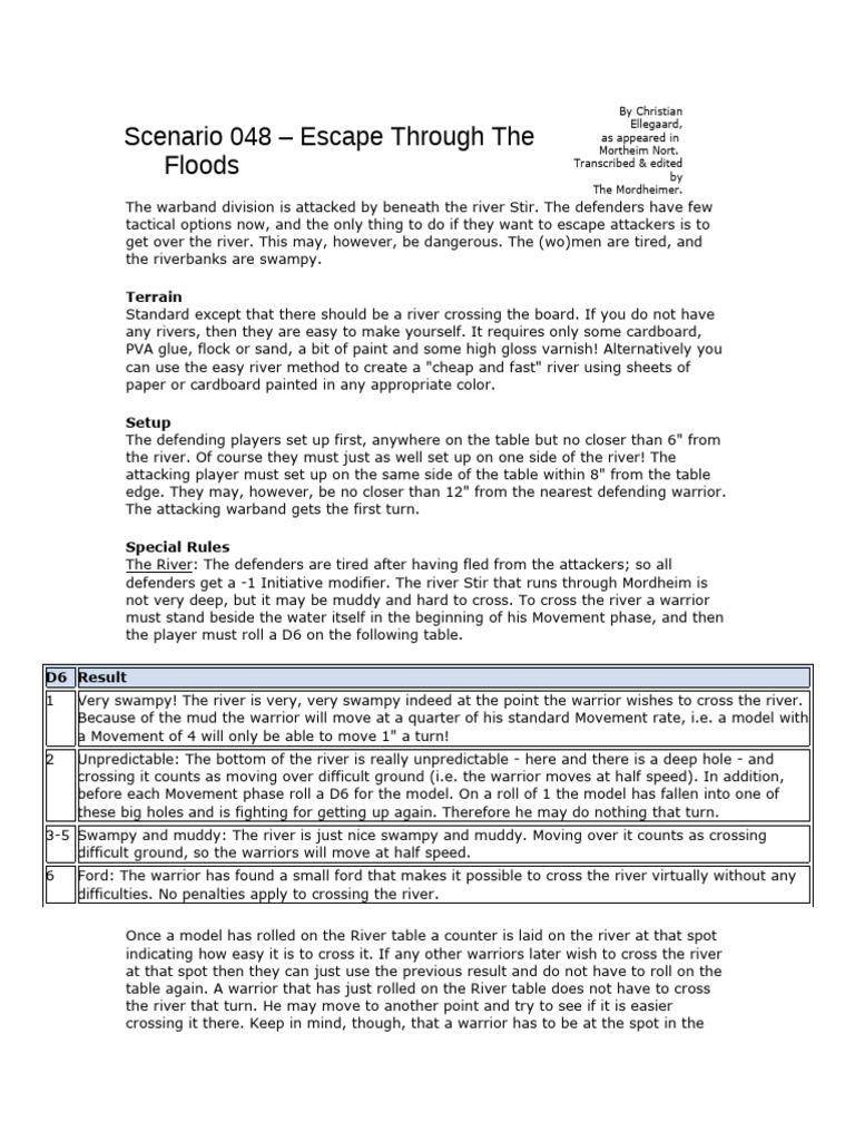 Escape Through the Floods | PDF