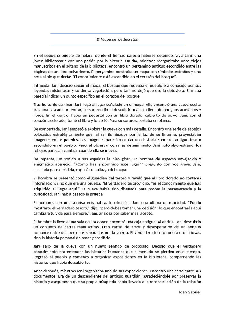 El Mapa de Los Secretos-Cuento..g | PDF