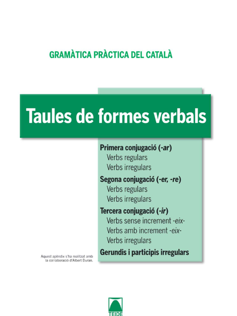 04 Taules de Formes Verbals 1 | PDF