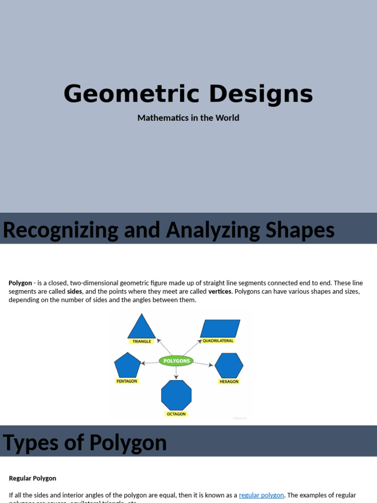 MMW Finals Lec Geomtric Designs | PDF | Polygon | Euclidean Geometry
