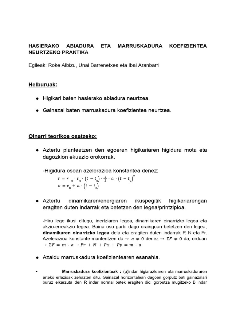 Laborategi Txostena | PDF