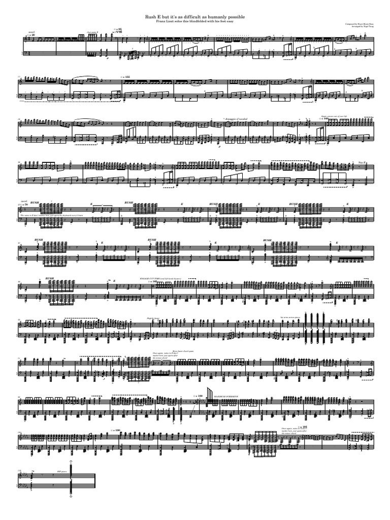 Rush E but Its as Difficult as Humanly Possible | PDF | Musical ...