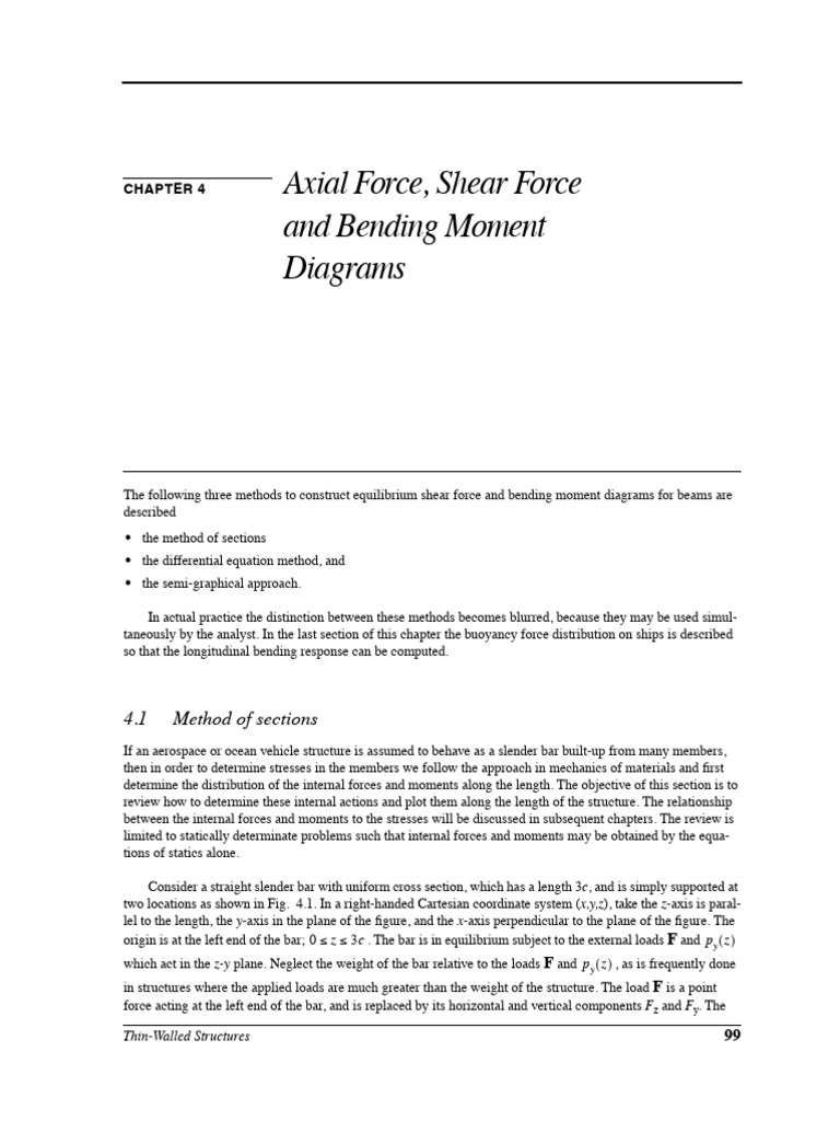 Understanding Axial Force Shear Force and Bending Moment Diagrams | PDF ...