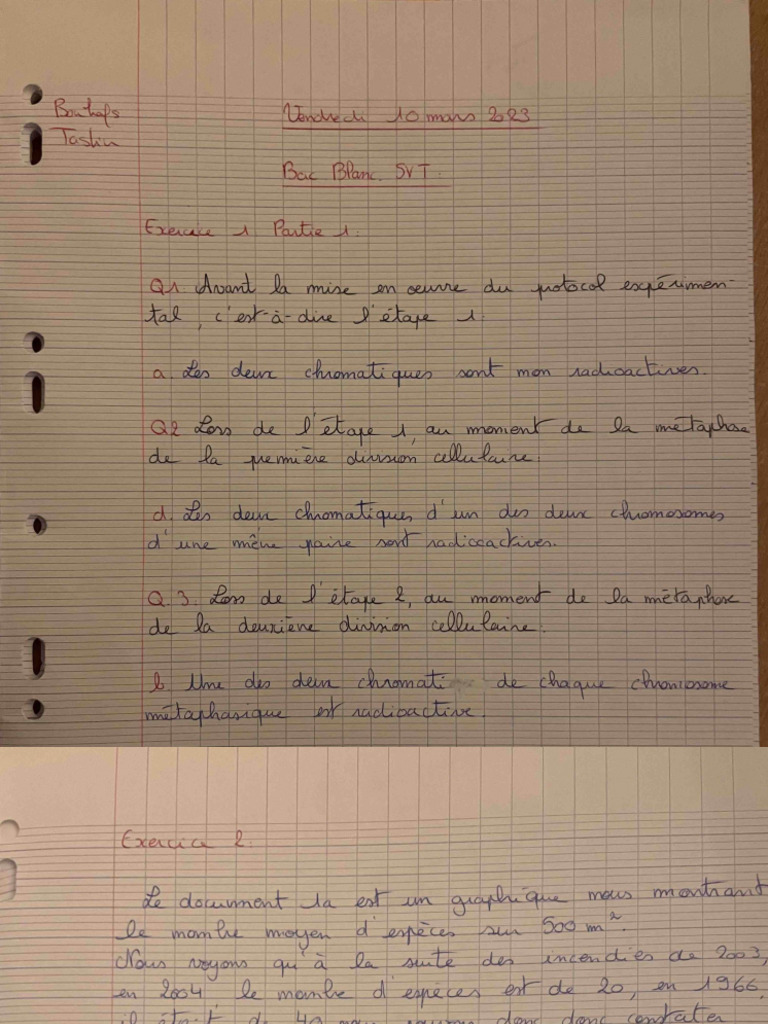 Bac Blanc SVT | PDF