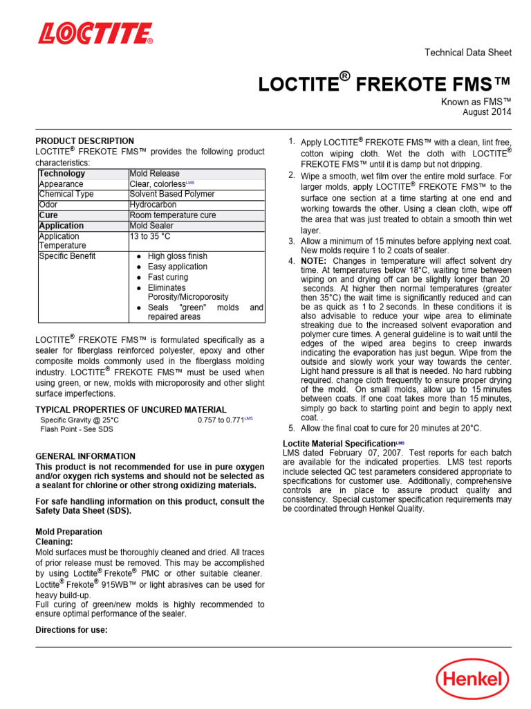 LOCTITE-FREKOTE-FMS-en_GL | PDF | Legal Liability | Trademark