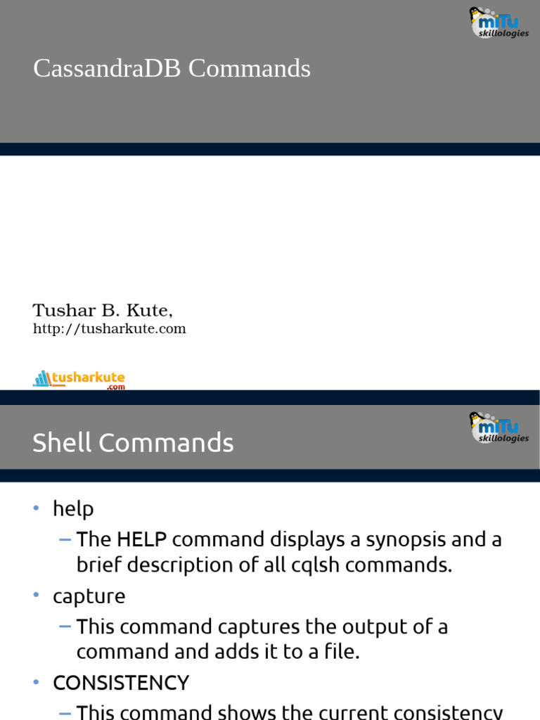 06-CassandraDB-Comman | PDF | Computing | Computer Programming 06-CassandraDB-Comman | PDF | Computing | Computer Programming