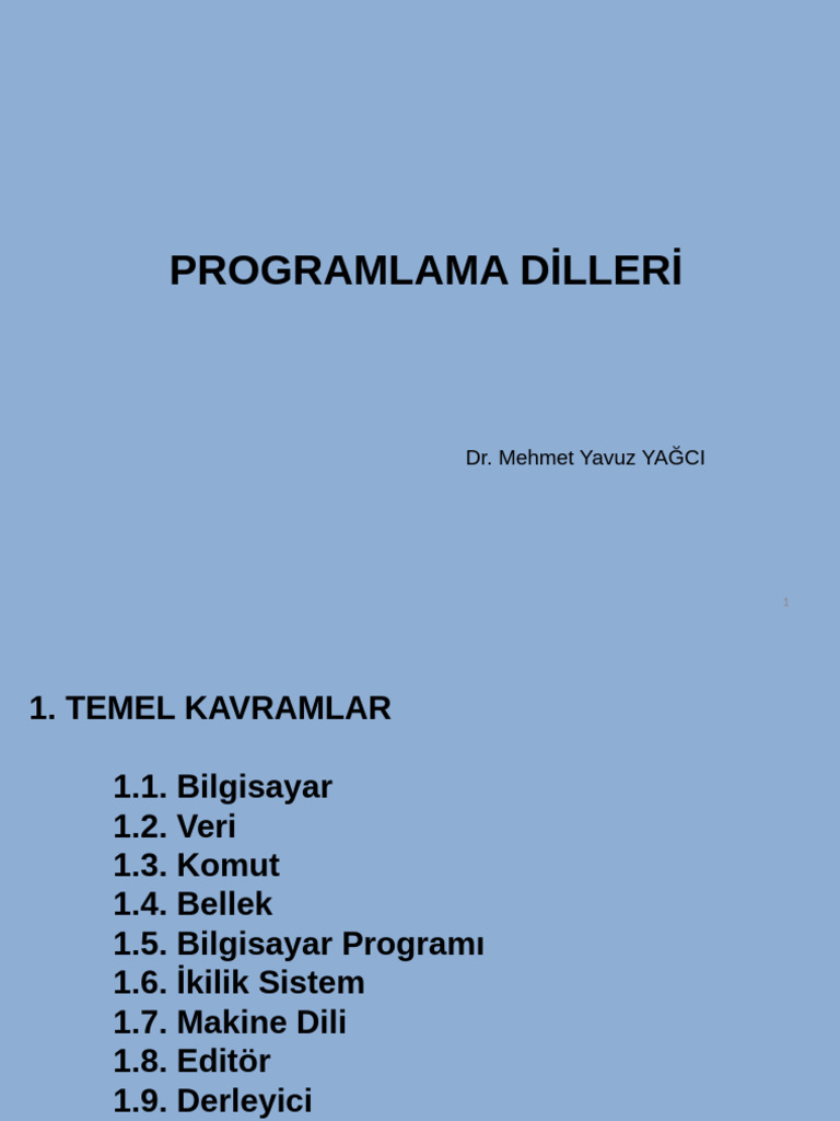 Programlama - 1 | PDF