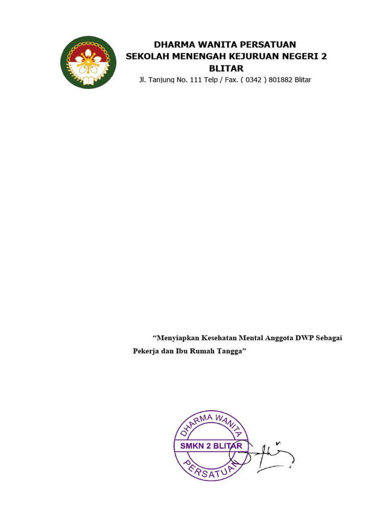 Undangan Pertemuan DWP | PDF