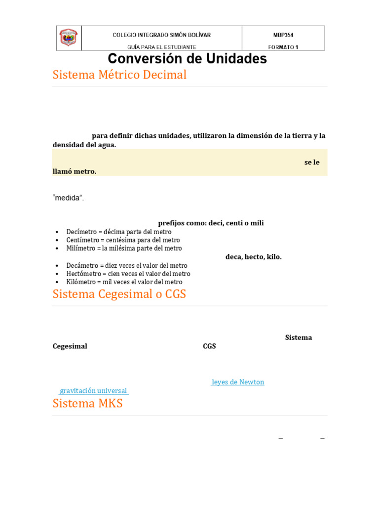 Guía de Conversión de Unidades | PDF | Sistema Internacional de Unidades | Litro