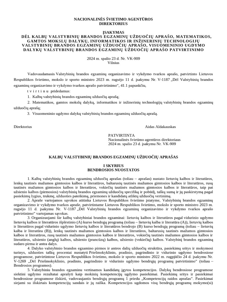 Anglu Vbe Uzduociu Aprasas | PDF