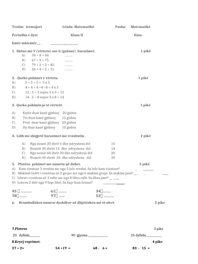 Test Mat.2.p.2 | PDF