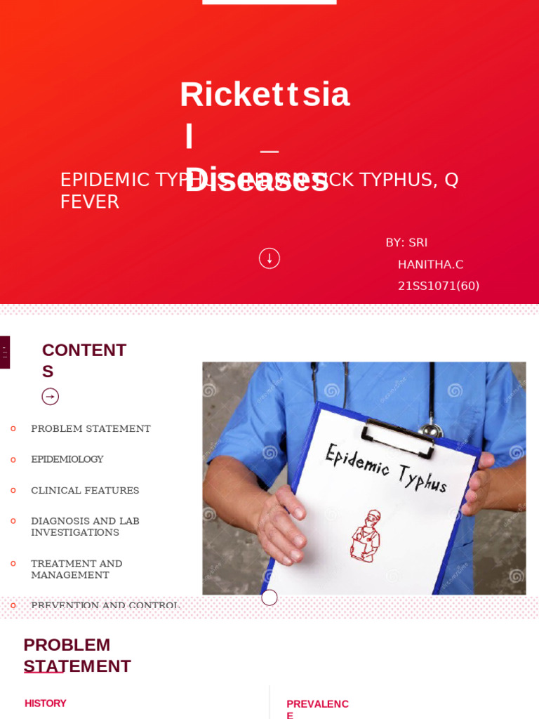 RICKETTSIAL DISEASES - Hanitha | PDF | Clinical Medicine | Health Sciences
