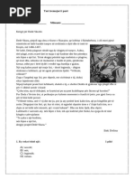 Test 1 Gjuha Shqipe 8 - Botime Pegi 2024-2025 | PDF