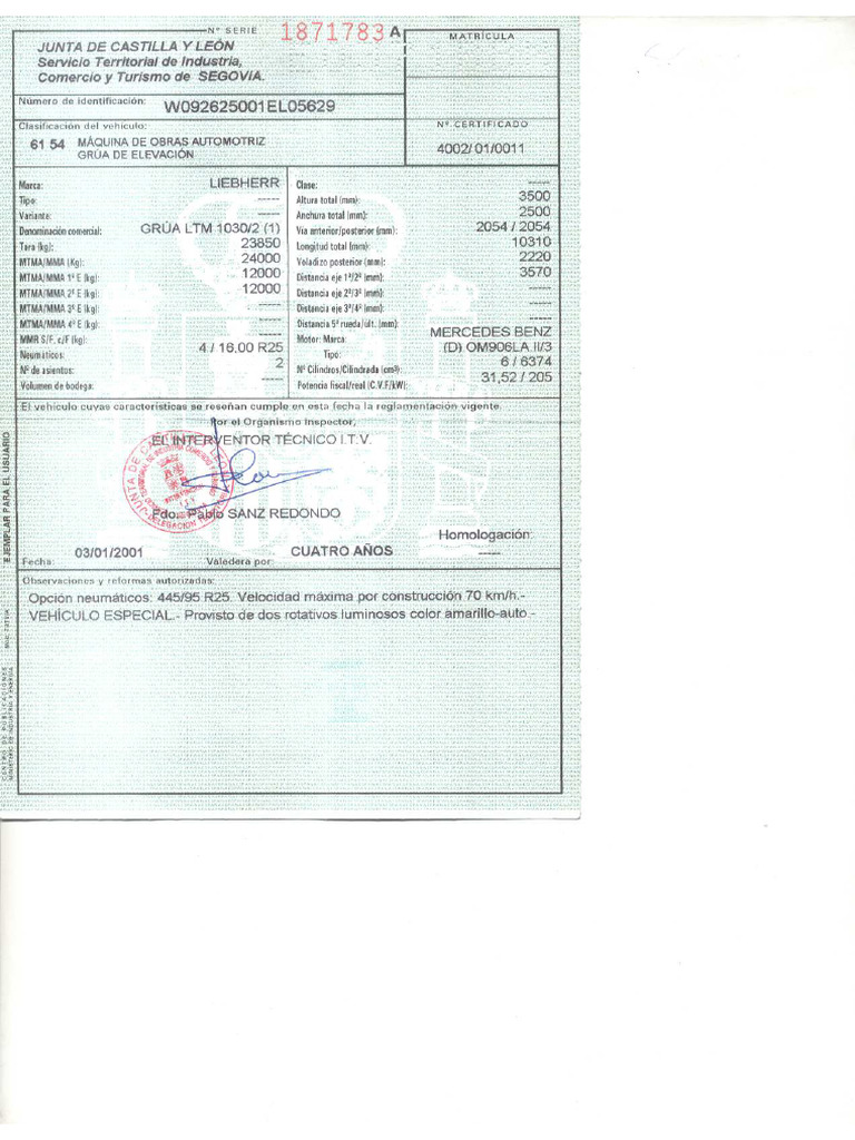 E 0371 BBN Ficha Técnica. | PDF