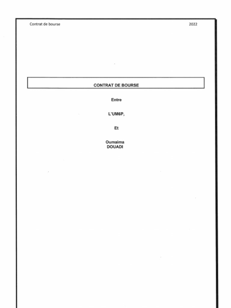 Oumaima Douadi Contract | PDF