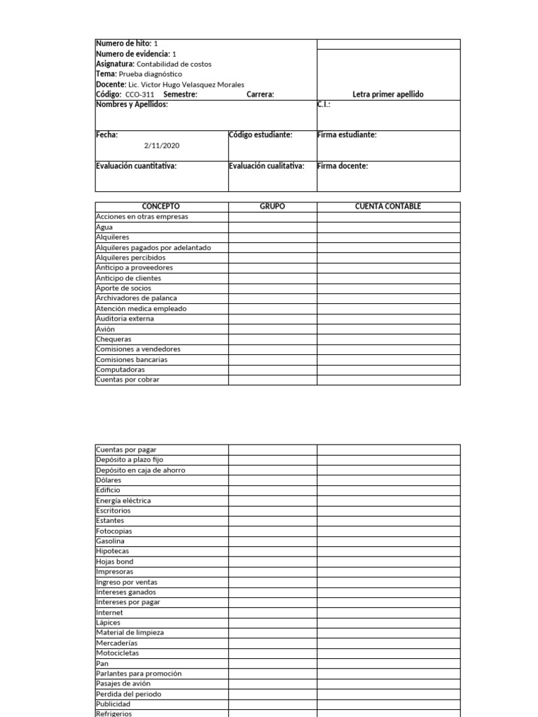 Examen Diagnostico Hito 1 - Cco 311 | PDF