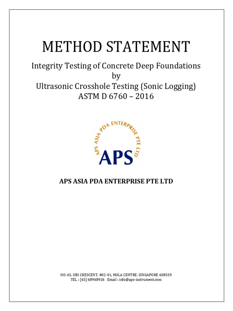Ultrasonic Crosshole Testing Method | PDF | Deep Foundation | Building ...