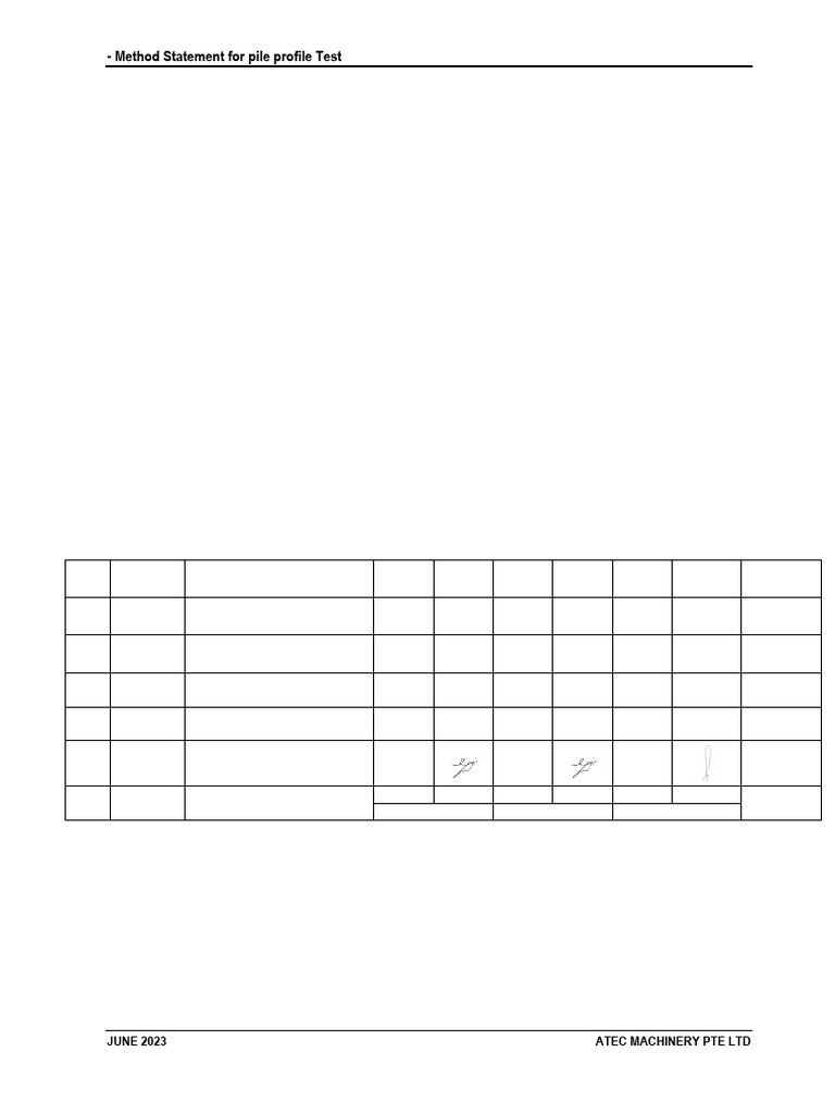 Method Statement Pile Profile Test | PDF | Deep Foundation | Computing