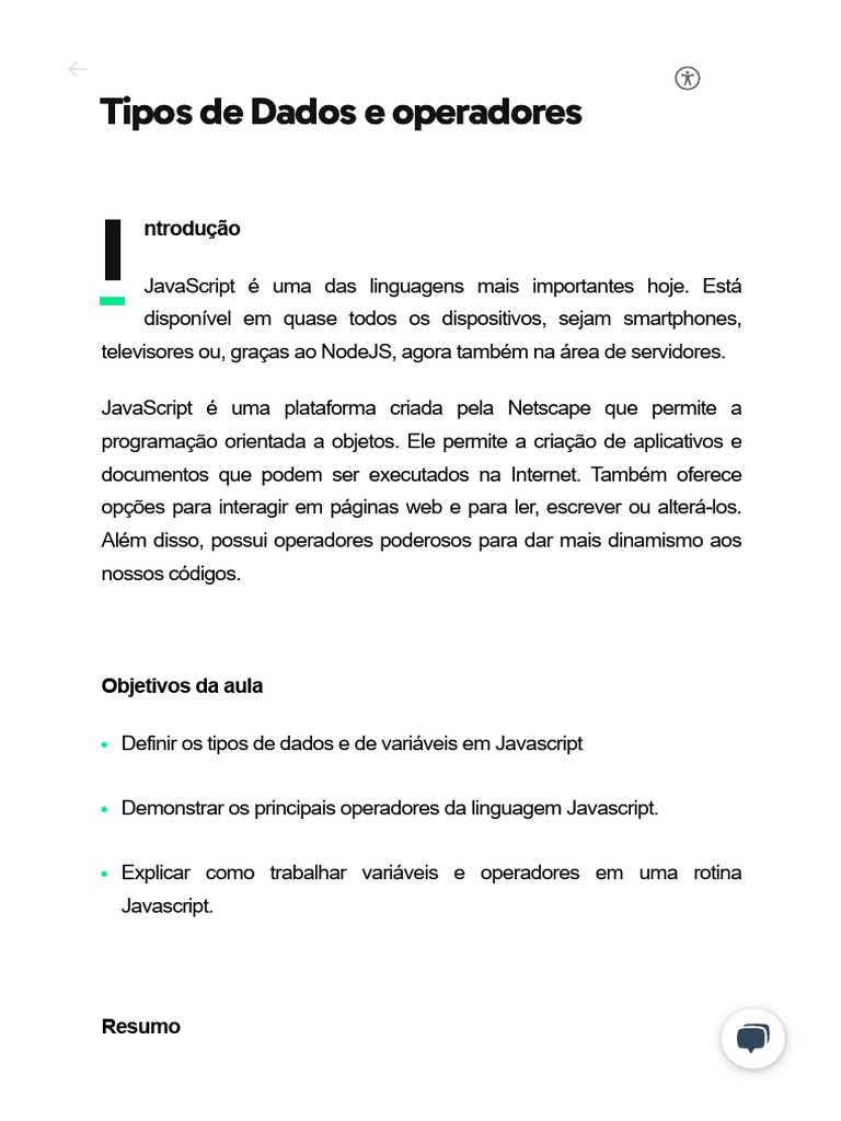03 Tipos De Dados E Operadores Pdf Script Java String Ciência Da Computação