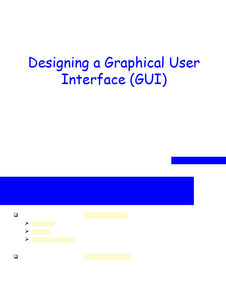 13 Designing A Graphical User Interface Guifinal Pdf Button Computing Menu Computing