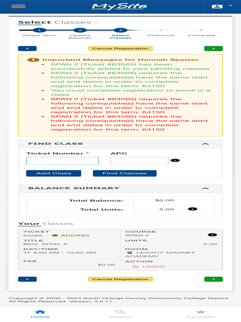 MySite Registration - Select Classes | PDF | Monopoly (Economics) | Intellectual Property Law