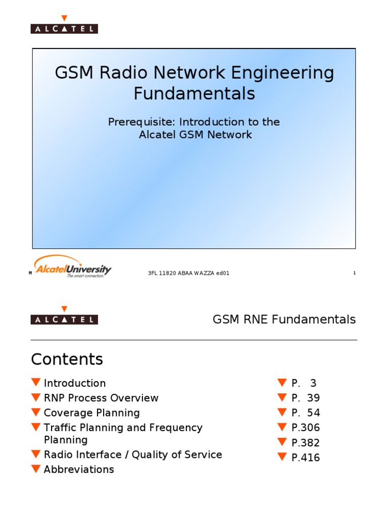 Alcatel GSM Fundamentals | PDF | Cellular Network | Geodesy