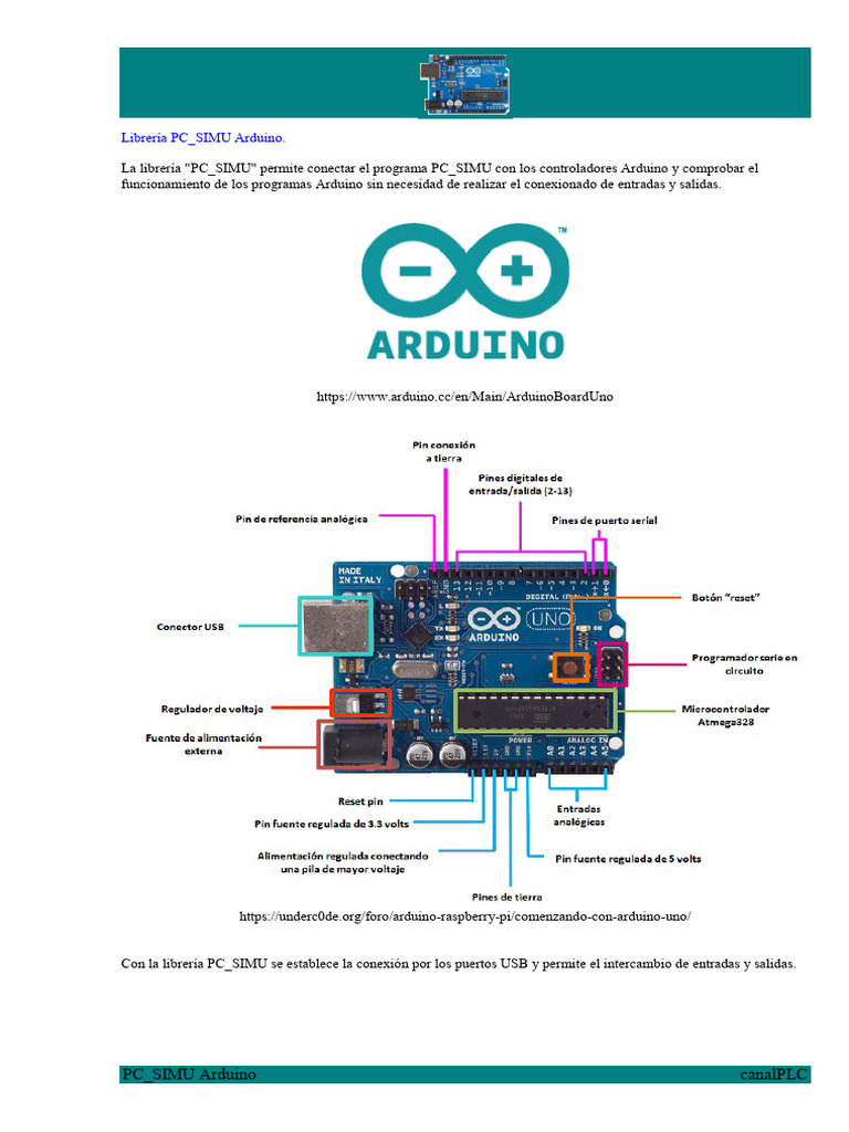 Simulación Arduino con PC_SIMU | PDF