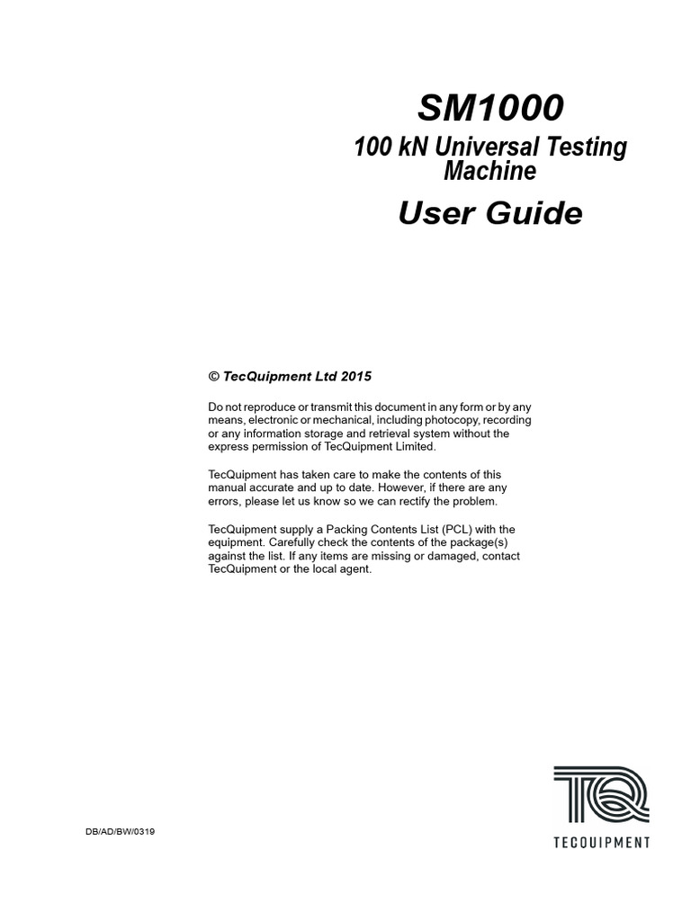 SM1000 User Guide 0319 | PDF | Beam (Structure) | Young's Modulus