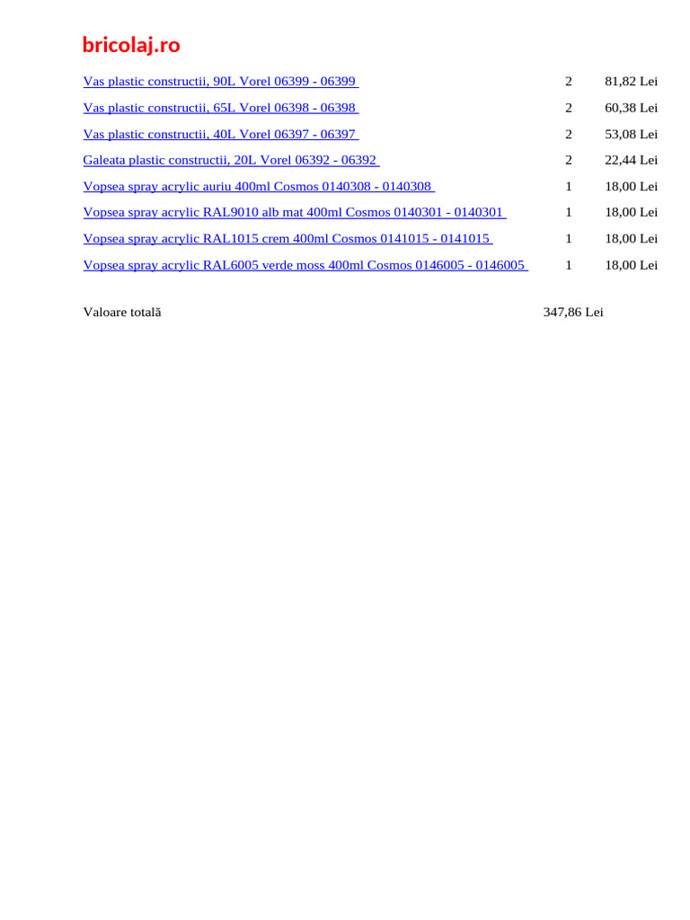 Plastic Construction Supplies and Paints | PDF