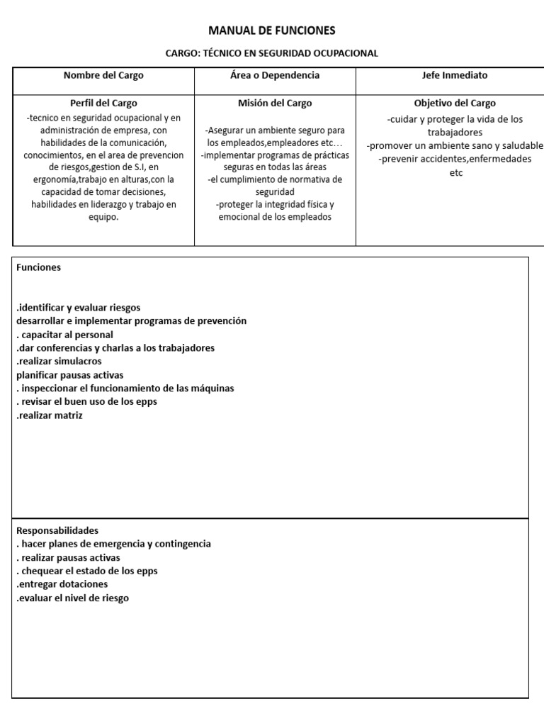 Formato Manual Funciones - Orientac. Trabajo | PDF