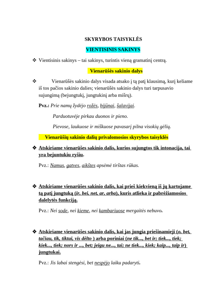 Skyrybos Taisykles | PDF